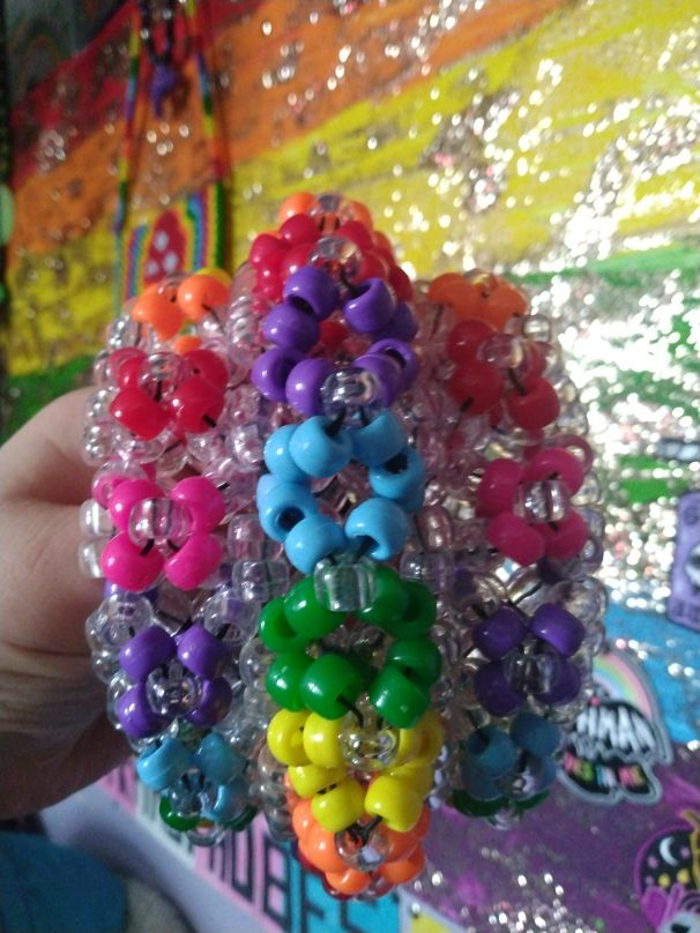 Rainbow 3D Kandi Cuff by User - Kandi Photos on Kandi Patterns