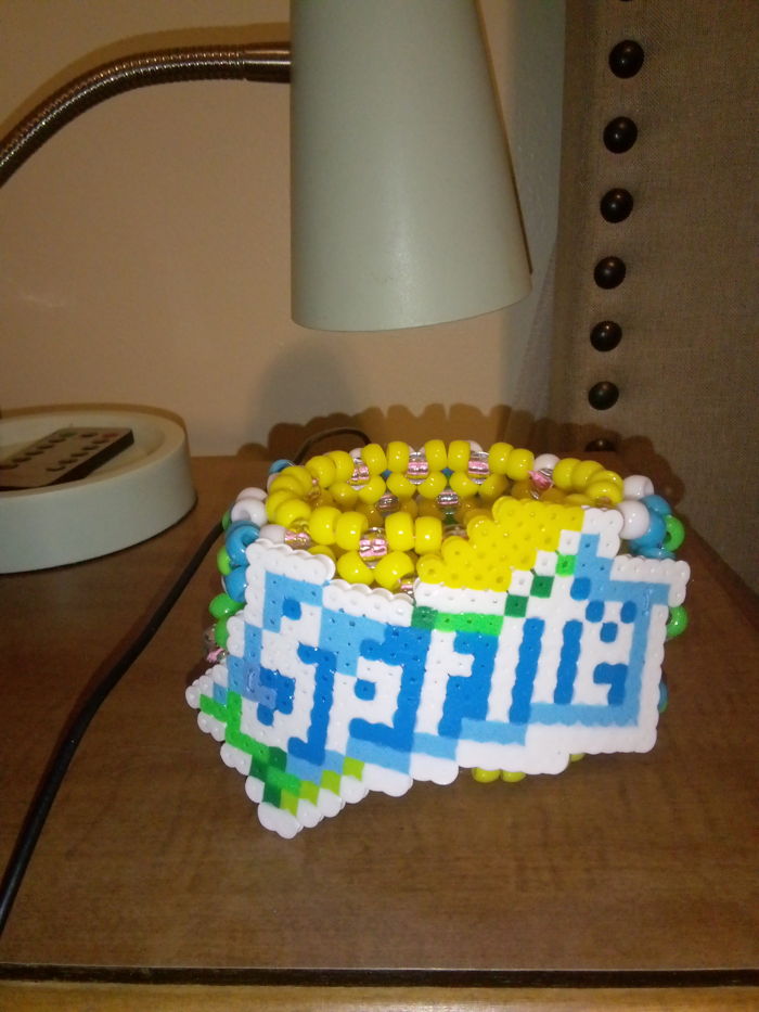 Sprite Soda Logo Epic Kandi Cuff (front view) by TammyCryBaby - Kandi Photos on Kandi Patterns