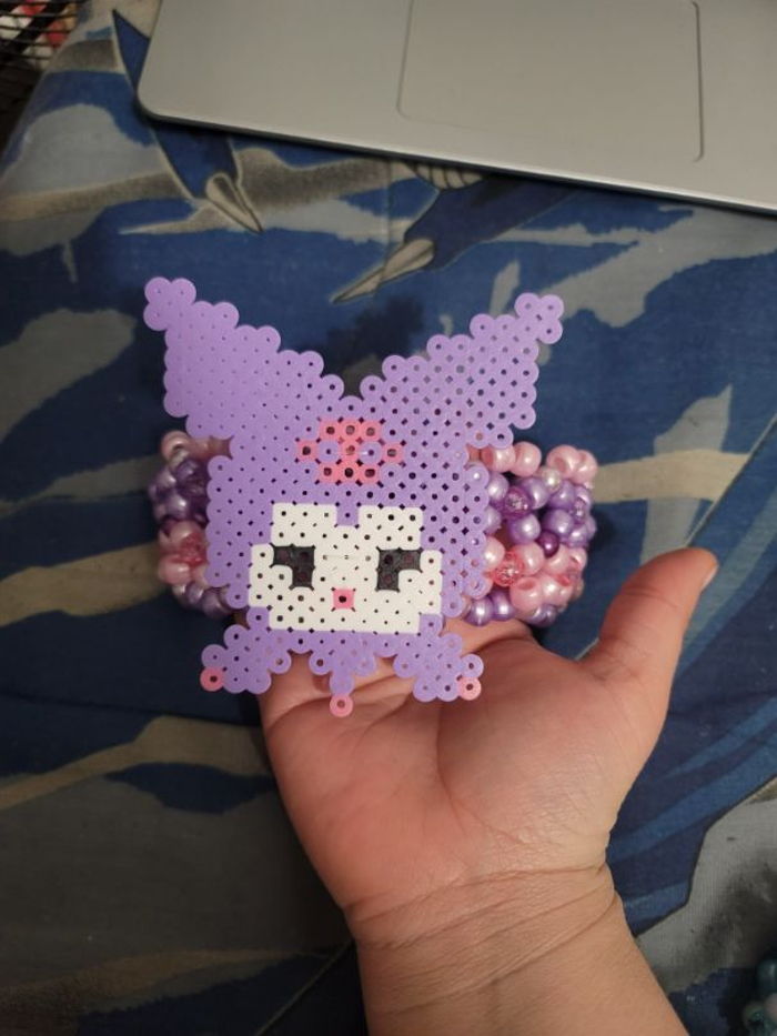kuromi kandi cuff by aiden_gummi_bear - Kandi Photos on Kandi Patterns