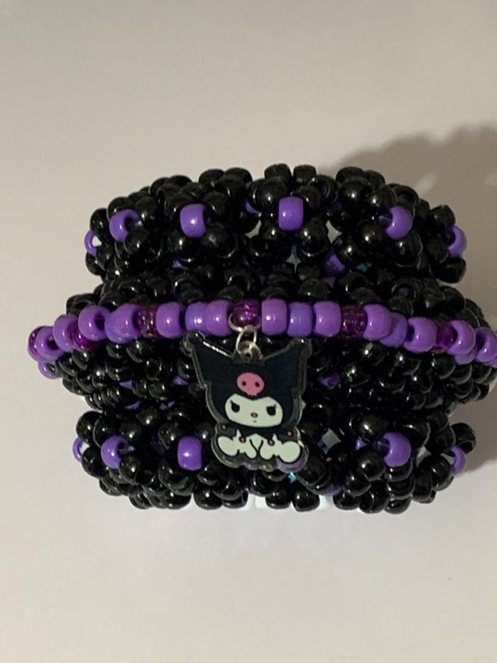 Sanrio cuff!! (Kuromi side) by YippeePt_4 - Kandi Photos on Kandi Patterns