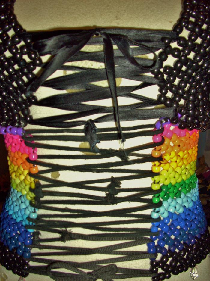 Rainbow Over Bust Kandi Corset (close up) by CeskaDivka420 - Kandi ...