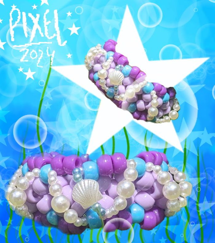 Mermaid decorated x-base kandi
