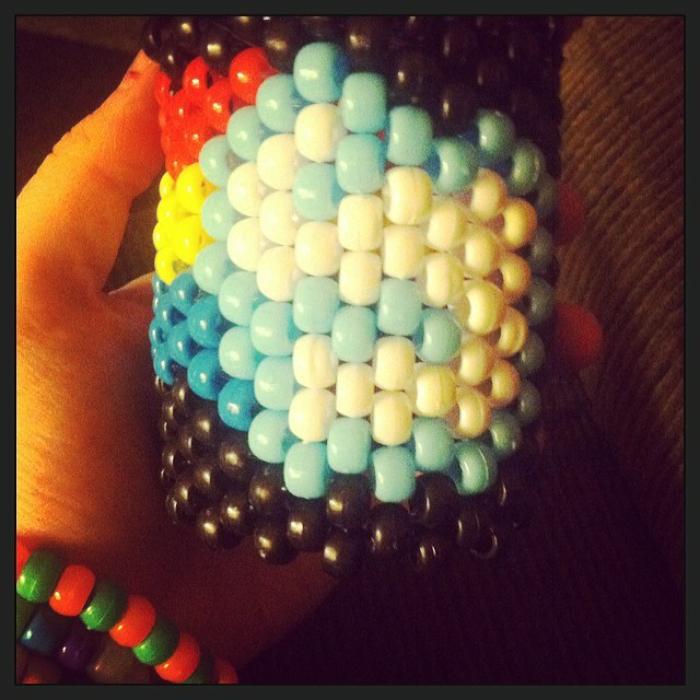 rainbow dash kandi cuff by User - Kandi Photos on Kandi Patterns