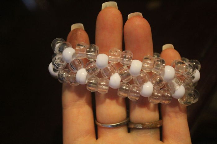 half a single X Xbase cuff by emochick_69 - Kandi Photos on Kandi Patterns