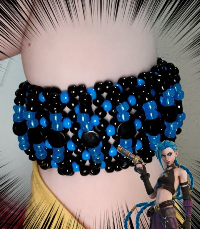 Work in progress of my Jinx cuff by RosiePosie - Kandi Photos on Kandi ...