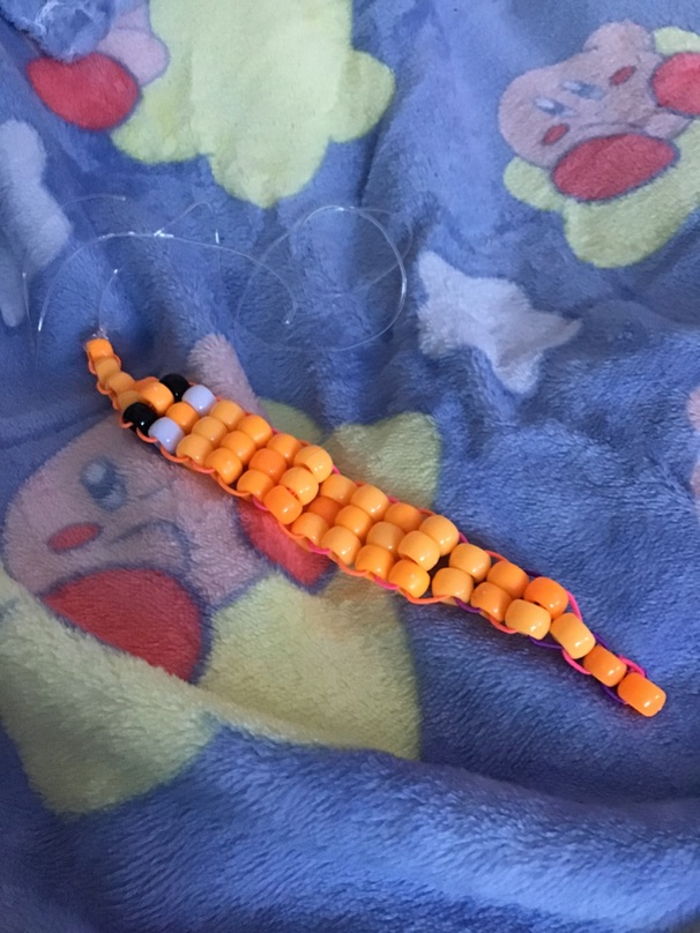 Orange Kandi worm on a string by sanrio_bunny - Kandi Photos on Kandi ...