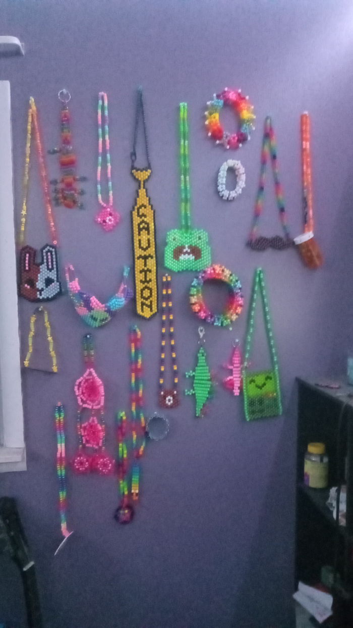 My kandi wall! by TheOutcastCommentary - Kandi Photos on Kandi Patterns