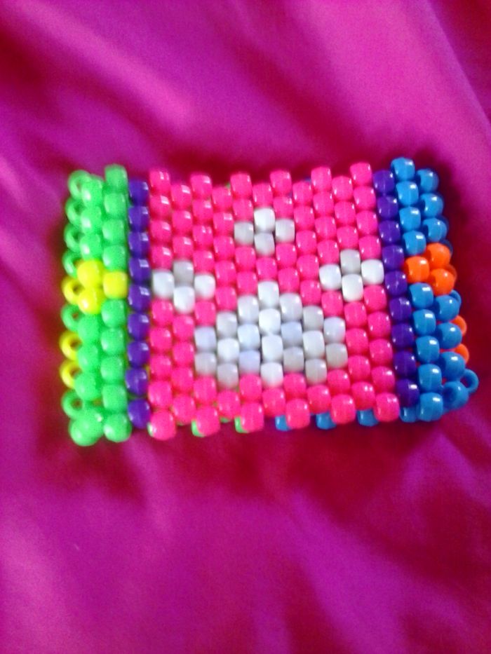 colourful cuff paw print by YaaraTheFox - Kandi Photos on Kandi Patterns