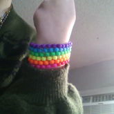 finished rainbow Kandi cuff by Starfl3sh_Kand1_K1d - Kandi Photos on ...