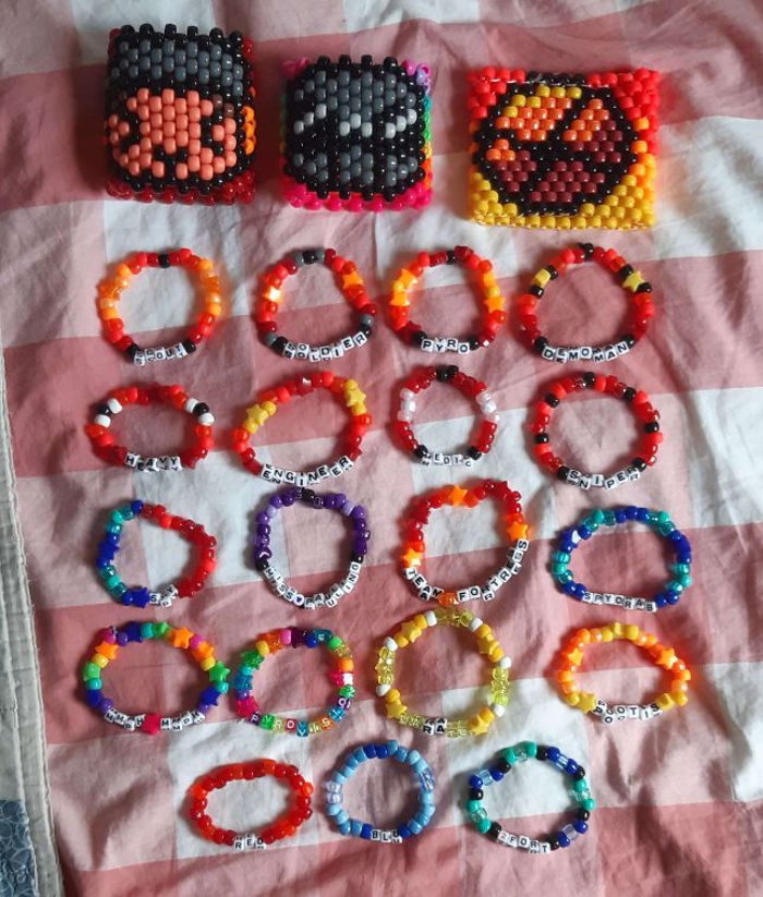 ALL MY TF2 KANDI SO FAR by TeamFortress2 - Kandi Photos on Kandi Patterns