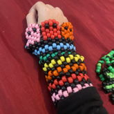 PAC man ghost cuff by Asherx13 - Kandi Photos on Kandi Patterns
