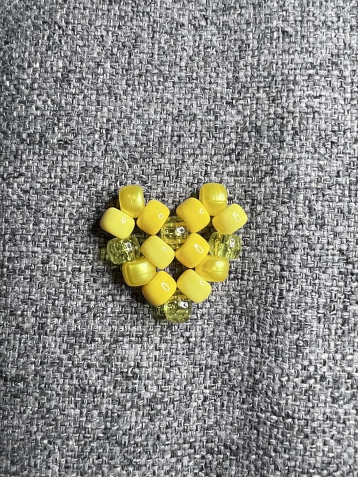 Yellow Kandi Heart by n3xusv0id - Kandi Photos on Kandi Patterns