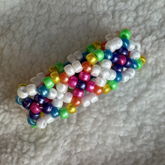 Rainbow DNA X base cuff by lunarrfaerie - Kandi Photos on Kandi Patterns