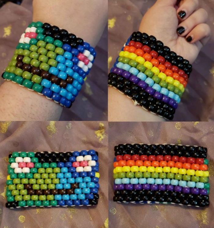 Old frog cuff :3 by xxyoungpotatoxx - Kandi Photos on Kandi Patterns