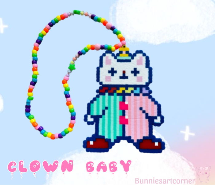 My Kandi perler clown kitty! ???????? by Bunniessartcorner - Kandi ...
