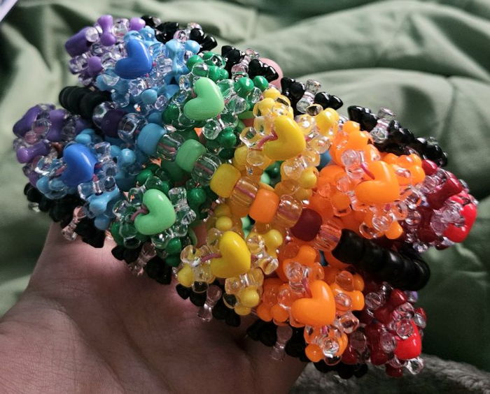 Rainbow N Black Mini Rotator by bubbleowo - Kandi Photos on Kandi Patterns