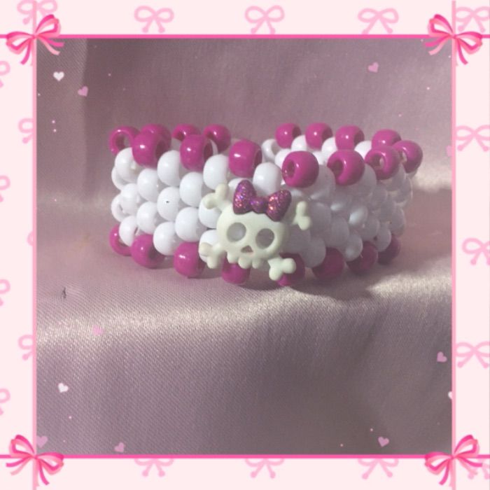 diva skull kandi cuff o_0 by pixelguns - Kandi Photos on Kandi Patterns