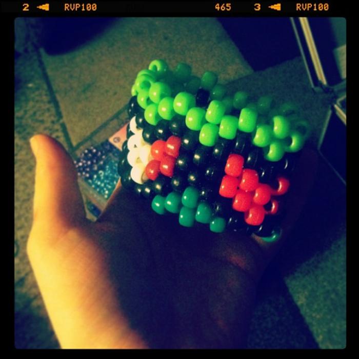 legend of zelda life bar cuff by User - Kandi Photos on Kandi Patterns