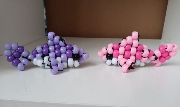 Purple and pink tiger sharks by Cujocatcat - Kandi Photos on Kandi Patterns