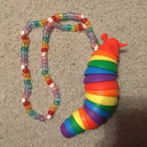 Rainbow Toy Slug Necklace!! by askuniianimates_X3 - Kandi Photos on ...