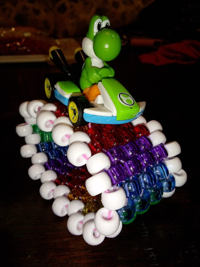 Mario Kart Yoshi Rainbow Road Cuff by TammyCryBaby - Kandi Photos on ...