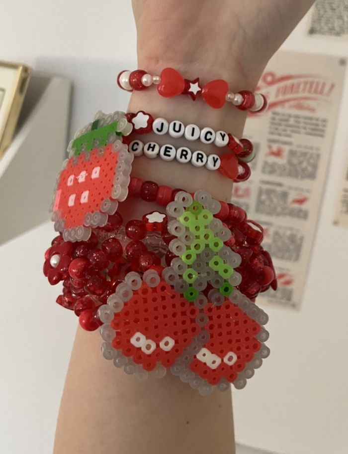 Cherry strawberry kandi bracelet set by sw3et_he4rt - Kandi Photos on ...