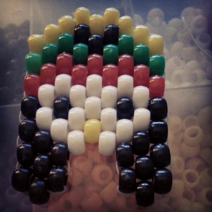 Rasta hello kitty by Aleece_12 - Kandi Photos on Kandi Patterns