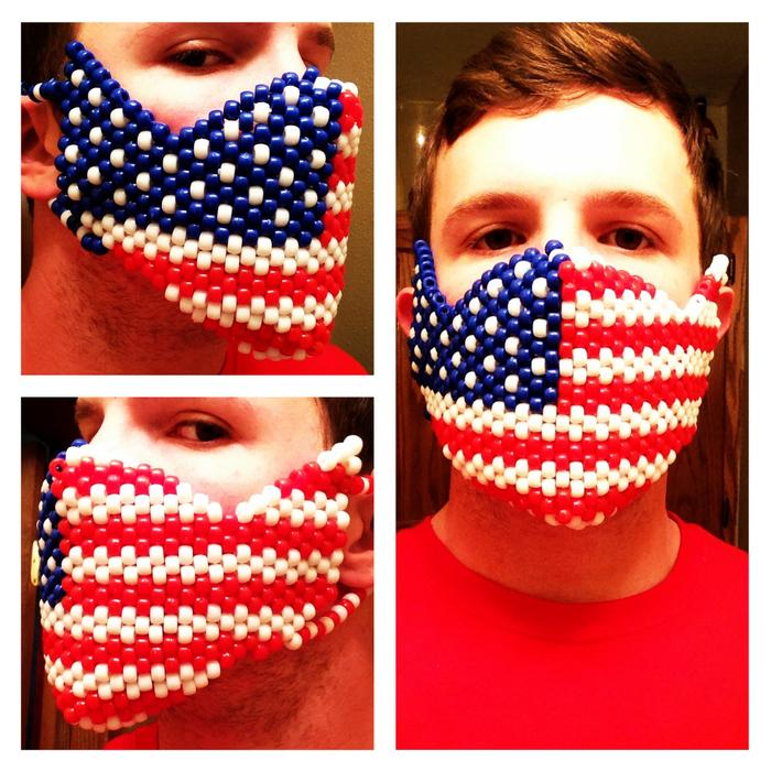 American Flag Mask by trevor42 - Kandi Photos on Kandi Patterns