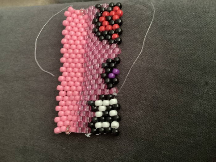 Unfinished beaded kandi wallet front side Ohshc by Carmelichu_Kandii ...