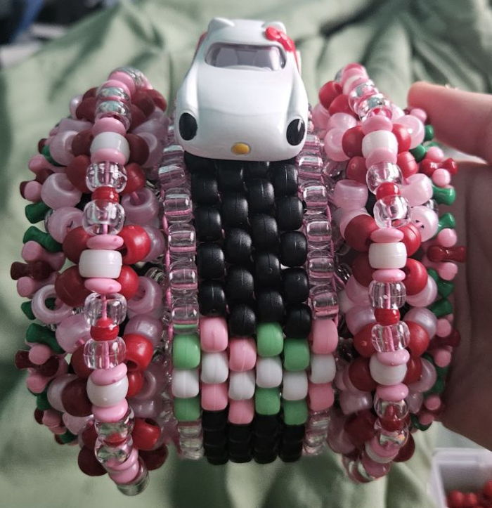 Hello Kitty Road Cuff by bubbleowo - Kandi Photos on Kandi Patterns