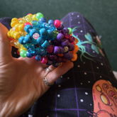 3d rainbow smiley cuff by Klaws91 - Kandi Photos on Kandi Patterns