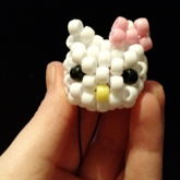 Mini 3D hello kitty head by DinoKittey - Kandi Photos on Kandi Patterns