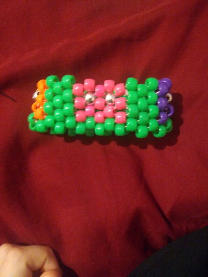 Pac man ghost cuff by MarsIsNeonPurple - Kandi Photos on Kandi Patterns