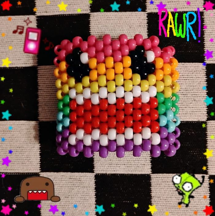 Rainbow Domo scene cuff!! by Ir1s_luvskand1XD - Kandi Photos on Kandi ...