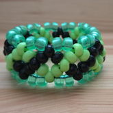 green and black dna cuff by pocketcosmic - Kandi Photos on Kandi Patterns
