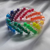 Rainbow Spiral X Base Cuff by fizzthing - Kandi Photos on Kandi Patterns