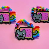 Nyan cat double-strand kandi ! by t0ybaby - Kandi Photos on Kandi Patterns