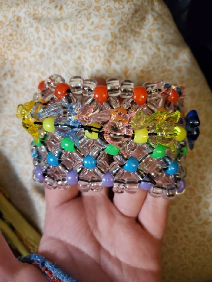 Rainbow x base with dinos by sewer____rat - Kandi Photos on Kandi Patterns
