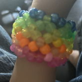 Rainbow X-base cuff by famouslastwords - Kandi Photos on Kandi Patterns