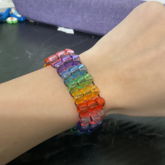 Rainbow ladder cuff by Maddie_The_Therian - Kandi Photos on Kandi Patterns