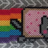 Nyan cat Perler wip by MelsKandiCreations - Kandi Photos on Kandi Patterns